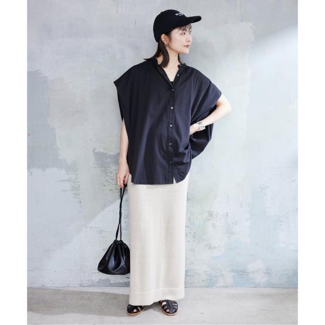 スローブ イエナ（SLOBE IENA）/《WEB・一部店舗限定/追加》レーヨンボイルバンドカラーブラウス