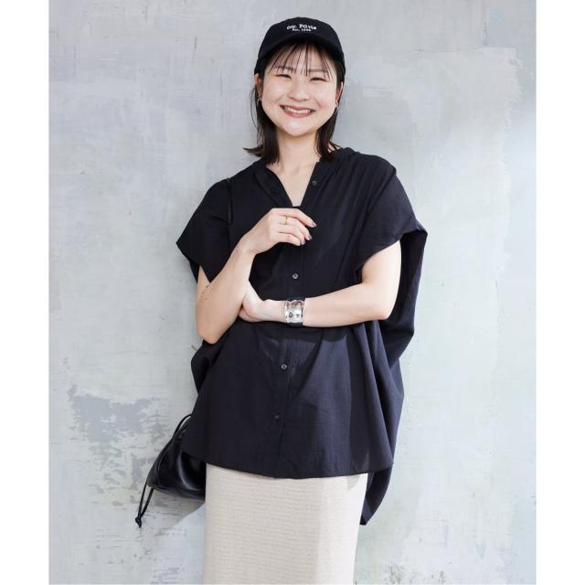 スローブ イエナ（SLOBE IENA）/《WEB・一部店舗限定/追加》レーヨンボイルバンドカラーブラウス