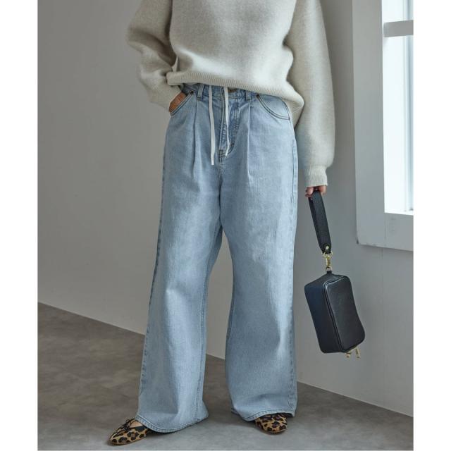 スローブ イエナ（SLOBE IENA）/LEE/リー SLOBE別注 タックワイドデニム