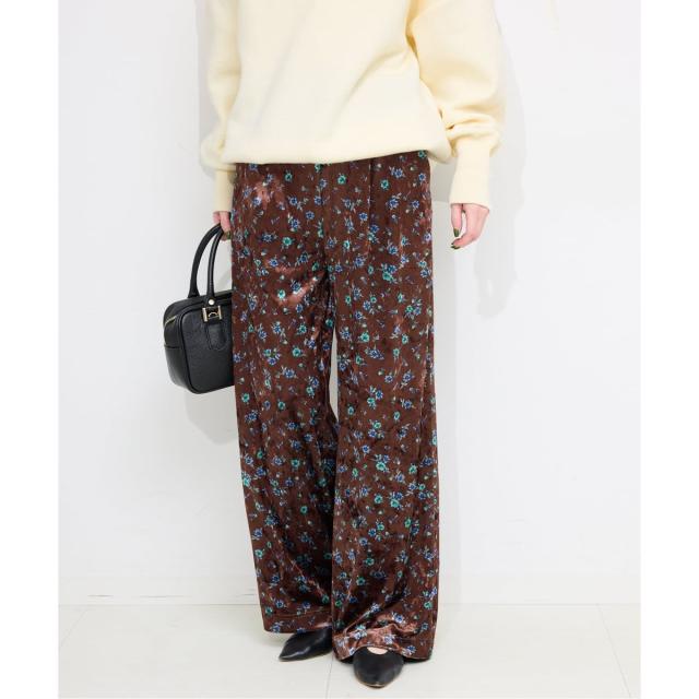 スローブ イエナ（SLOBE IENA）/ベロアストレートイージーパンツ