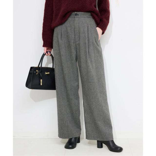 スローブ イエナ（SLOBE IENA）/ツイードリラックススラックス