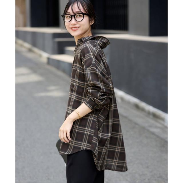 スローブ イエナ（SLOBE IENA）/《WEB・一部店舗限定/追加2》ビエラチェックルーズシャツ