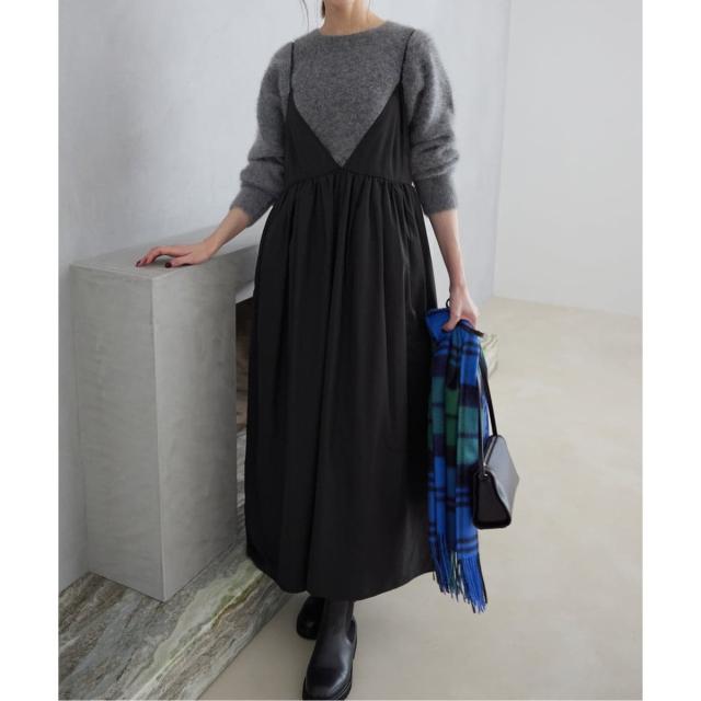 スローブ イエナ（SLOBE IENA）/《WEB限定/追加3》タフタギャザーキャミワンピース