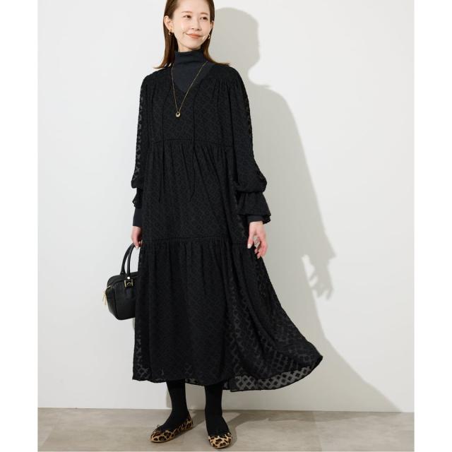 スローブ イエナ（SLOBE IENA）/フラワージャガードギャザーワンピース