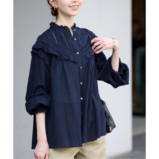 スローブ イエナ（SLOBE IENA）/《WEB限定/追加3》フリルピンタックブラウス