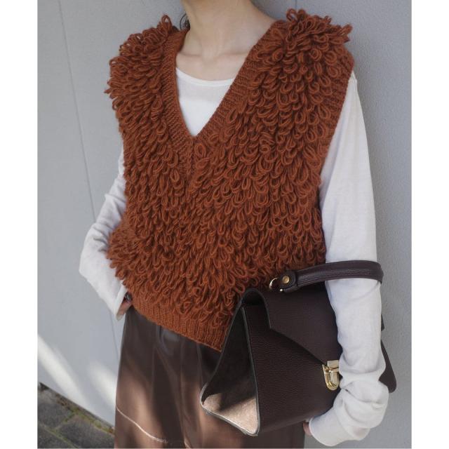 スローブ イエナ（SLOBE IENA）/NEPAL HAND KNIT SLOBE別注 ループニットベスト