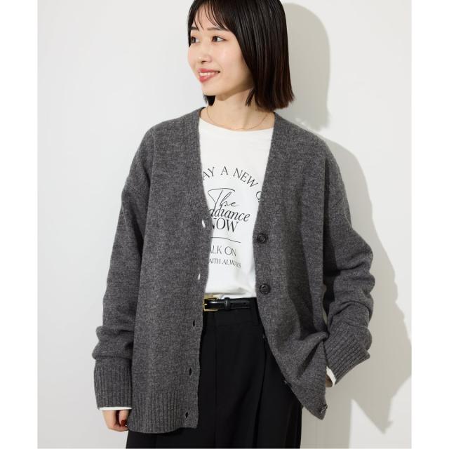 スローブ イエナ（SLOBE IENA）/Vネックルーズニットカーディガン