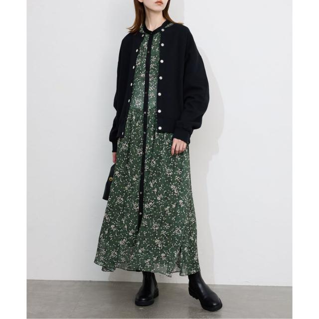 スローブ イエナ（SLOBE IENA）/Bicolor Flower ワンピース