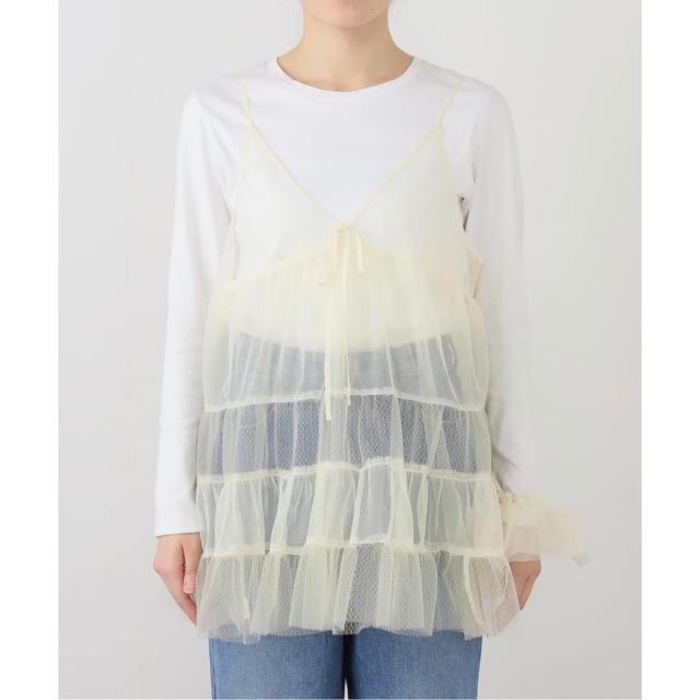 スローブ イエナ（SLOBE IENA）/チュールティアードキャミブラウス シュシュSET