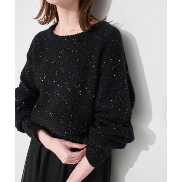 スローブ イエナ（SLOBE IENA）/《WEB限定/追加2予約》スパンコールニット