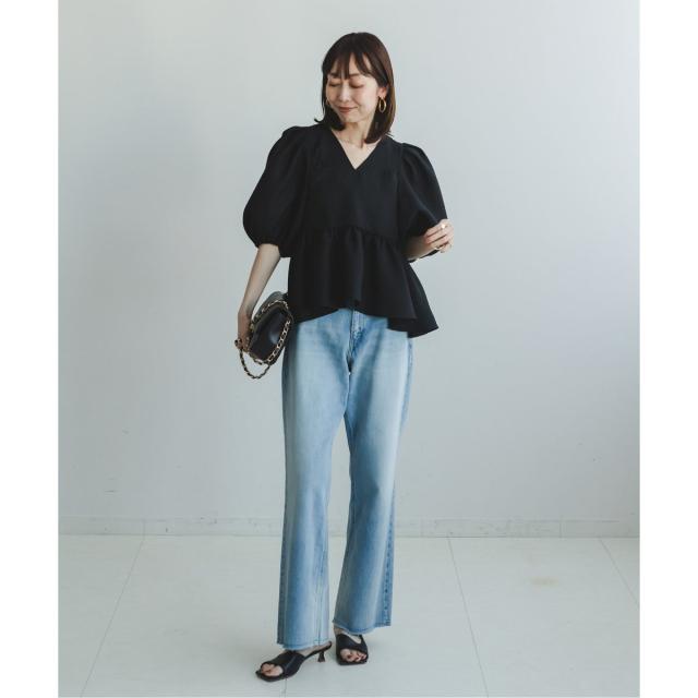 ノーブル（Noble）/《追加》【洗える】シアーノイズジャガードブラウス