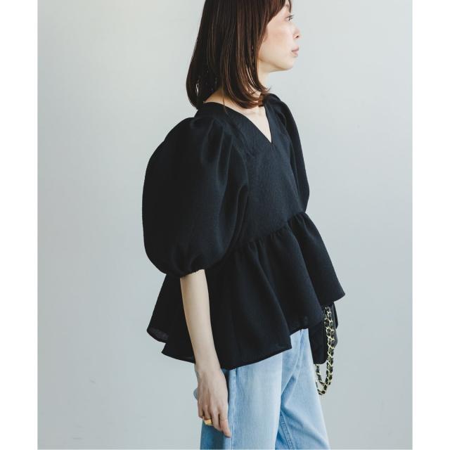 ノーブル（Noble）/《追加》【洗える】シアーノイズジャガードブラウス