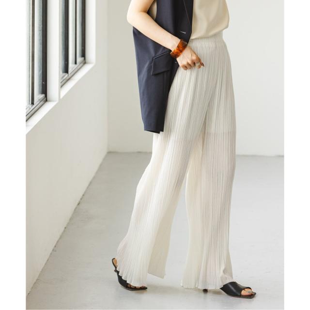 ノーブル（Noble）/ファジーシフォンランダムプリーツパンツ