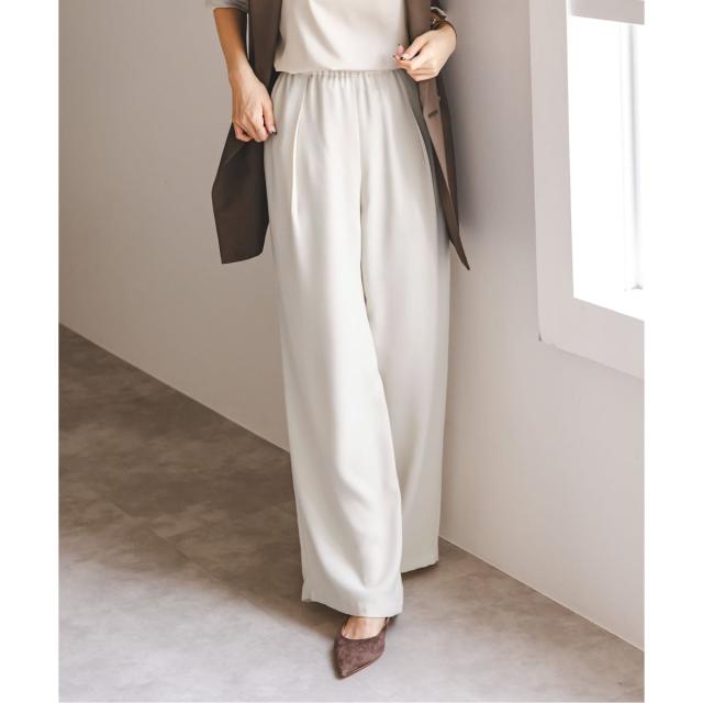 ノーブル（Noble）/《追加》【洗える】ライトジョーゼットドレープパンツ