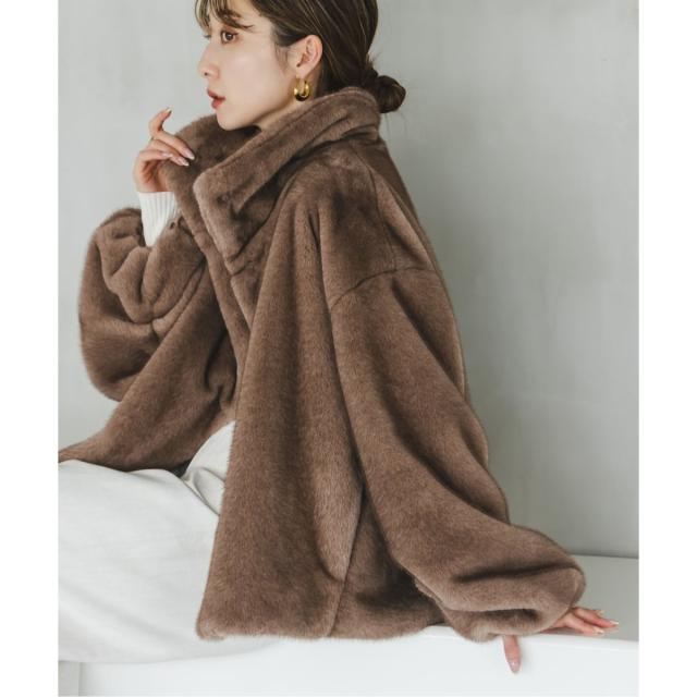 ノーブル（Noble）/エコファースタンドカラーミドルブルゾン