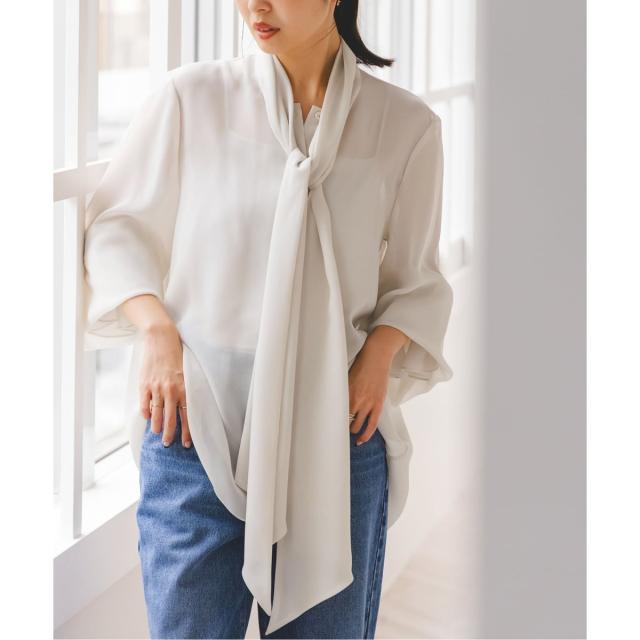 ノーブル（Noble）/《WEB・一部店舗追加》シルキークロスボータイブラウス