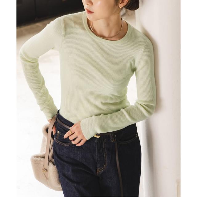 ノーブル（Noble）/《追加》リブクルーネックニット