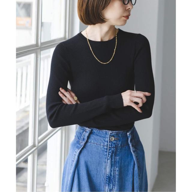 ノーブル（Noble）/《追加》リブクルーネックニット