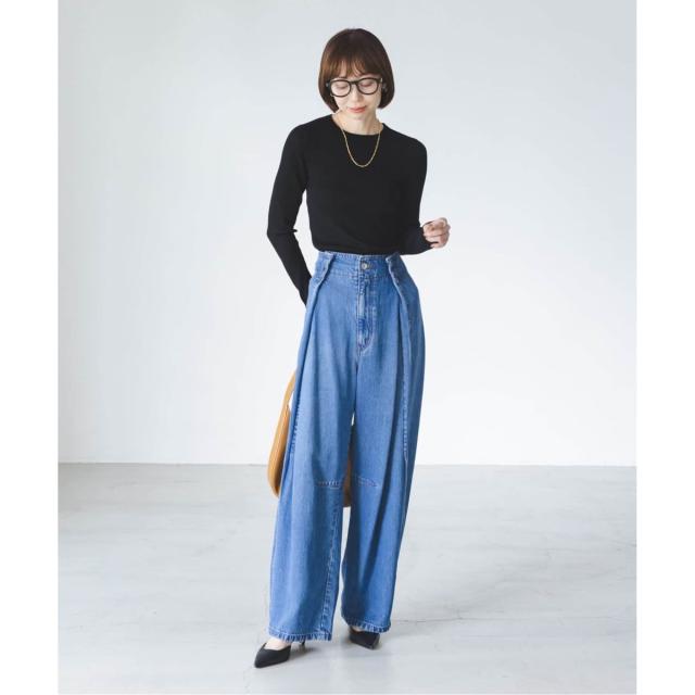 ノーブル（Noble）/《追加》リブクルーネックニット