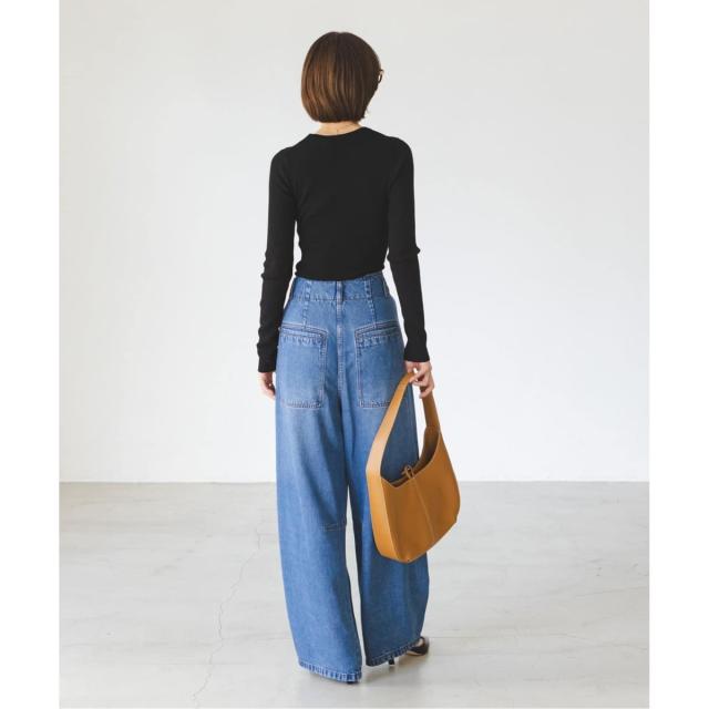 ノーブル（Noble）/《追加》リブクルーネックニット