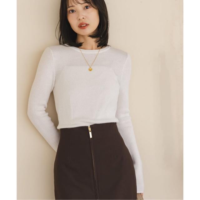 ノーブル（Noble）/《追加》リブクルーネックニット