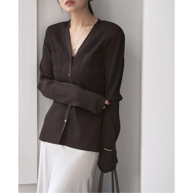 ノーブル（Noble）/《追加》ナローワイドリブVカーディガン