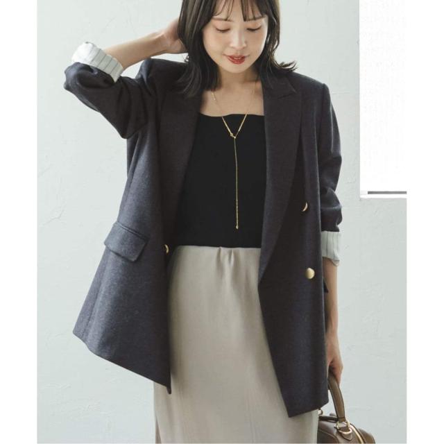 ノーブル（Noble）/《追加》《WEB・一部店舗カラー》ウールフラノピークドラペルジャケット