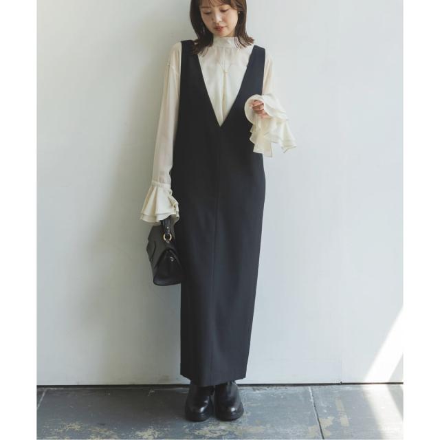 ノーブル（Noble）/《WEB限定追加2》ストレートVネックワンピース