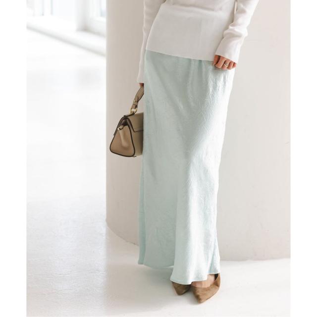 ノーブル（Noble）/《26SS先行予約》リンクルサテンナローAラインスカート