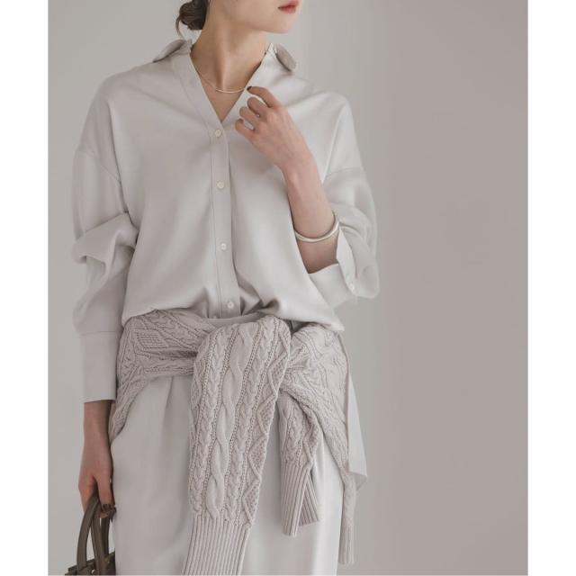 ノーブル（Noble）/《26SS先行予約》ルナサテンドレープシャツ