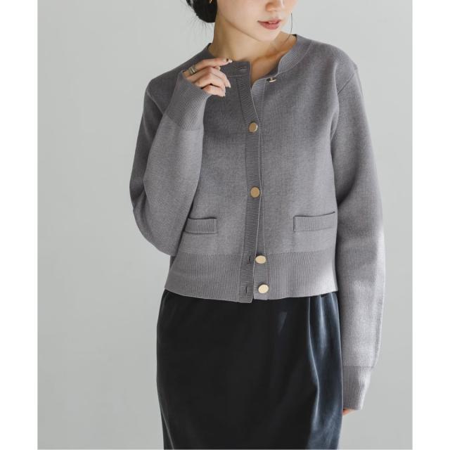 【NEW】ノーブル（Noble）/ダブル編みショートカーデ