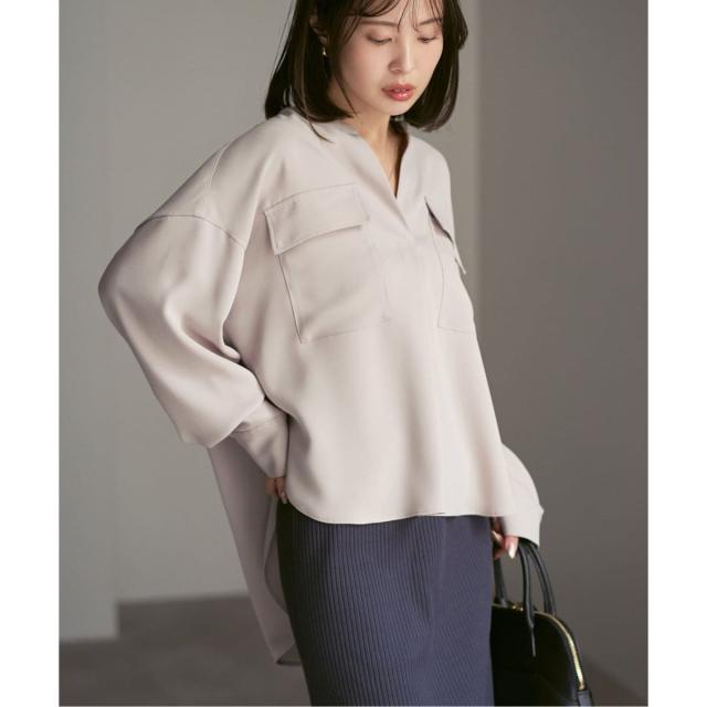 ノーブル（Noble）/《追加予約・WEB限定カラー》ワークディテールドレープシャツ