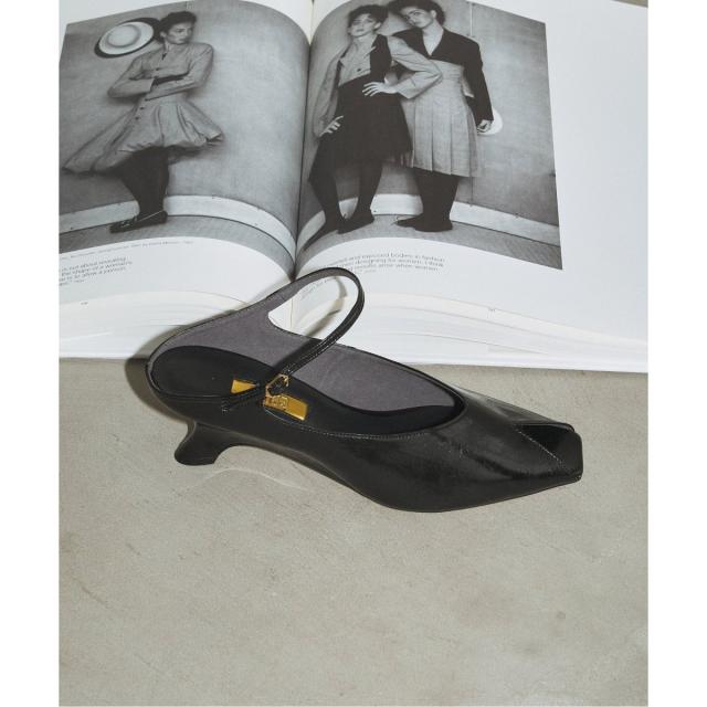 ルタロン（LE TALON）/《追加》GRISE6cmピープトゥストラップミュール