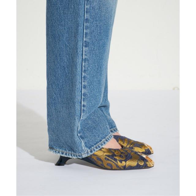 ルタロン（LE TALON）/《追加》GRISE6cmピープトゥストラップミュール