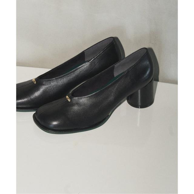 ルタロン（LE TALON）/GRISE6cmレザーオブリークハイバンプパンプス