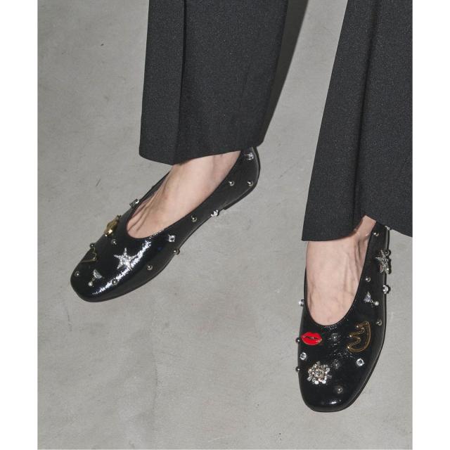 ルタロン（LE TALON）/GRISEレザーSURREALモチーフフラットの通販はau