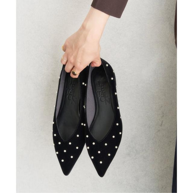 ルタロン（LE TALON）/ポインテッドパールスタッズフラット