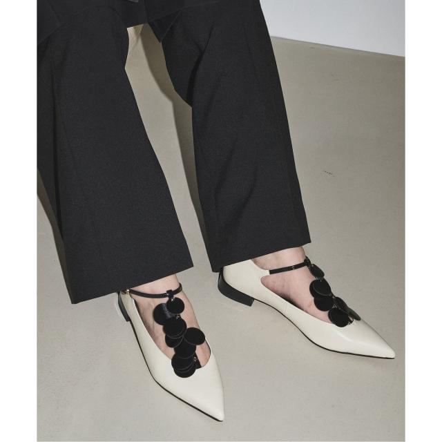 ルタロン（LE TALON）/GRISEポインテッドサークルモチーフフラット