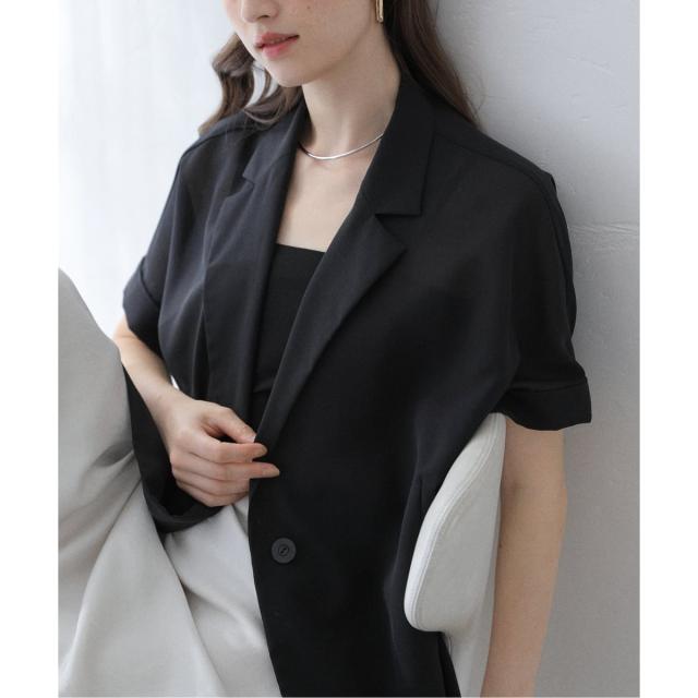 ラ トータリテ（La TOTALITE）/【洗える】シアーハーフスリーブジャケット