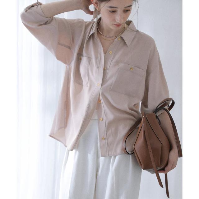 ラ トータリテ（La TOTALITE）/【洗える】シュシュSETピーチサテン起毛シャツ