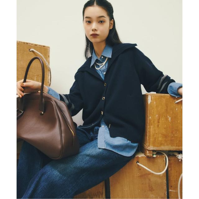 ラ トータリテ（La TOTALITE）/メリノウールビッグカラーカーディガン