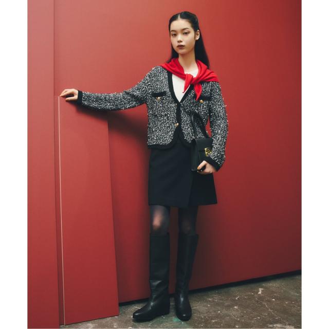 ラ トータリテ（La TOTALITE）/Vネックツイードカーディガン