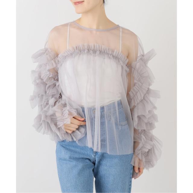 ラ トータリテ（La TOTALITE）/フリルスリーブチュールブラウス