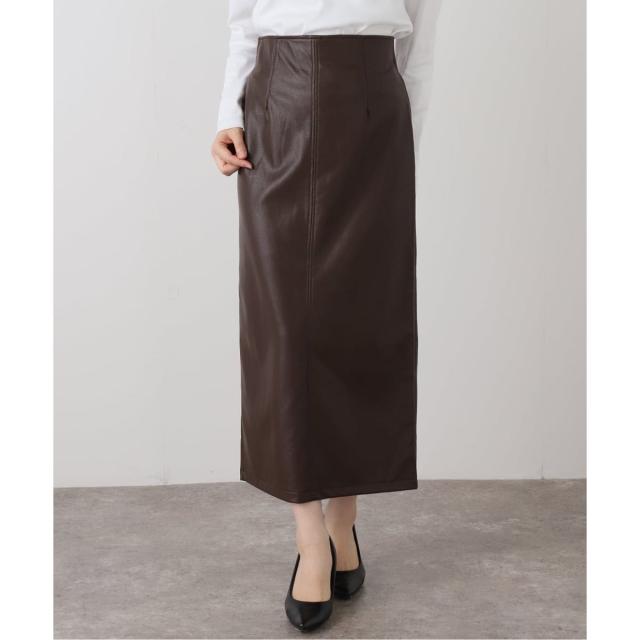 ラ トータリテ（La TOTALITE）/【洗える】フェイクレザー・ジャガードスカート