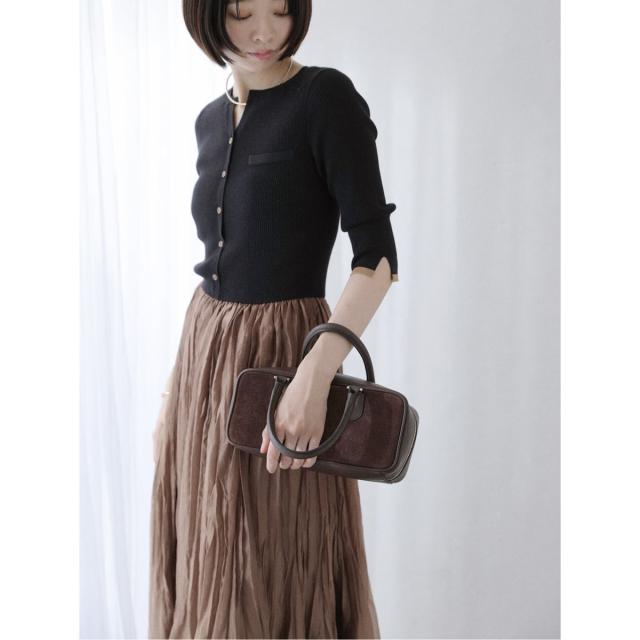 ラ トータリテ（La TOTALITE）/【洗える】プリーツドッキングワンピース