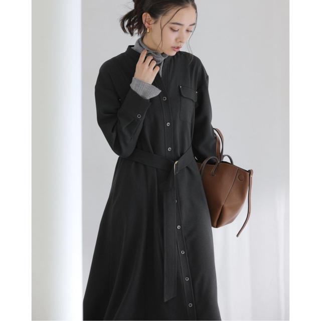 ラ トータリテ（La TOTALITE）/【洗える】ツイルポケットシャツワンピース