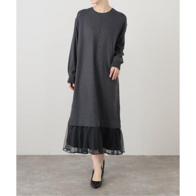 ラ トータリテ（La TOTALITE）/【洗える】TORRAZZO DONNA/トラッゾドンナ ニット×チュール ワンピース