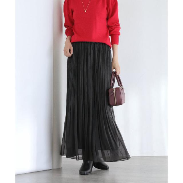 ラ トータリテ（La TOTALITE）/【洗える】サテンプリーツスカート