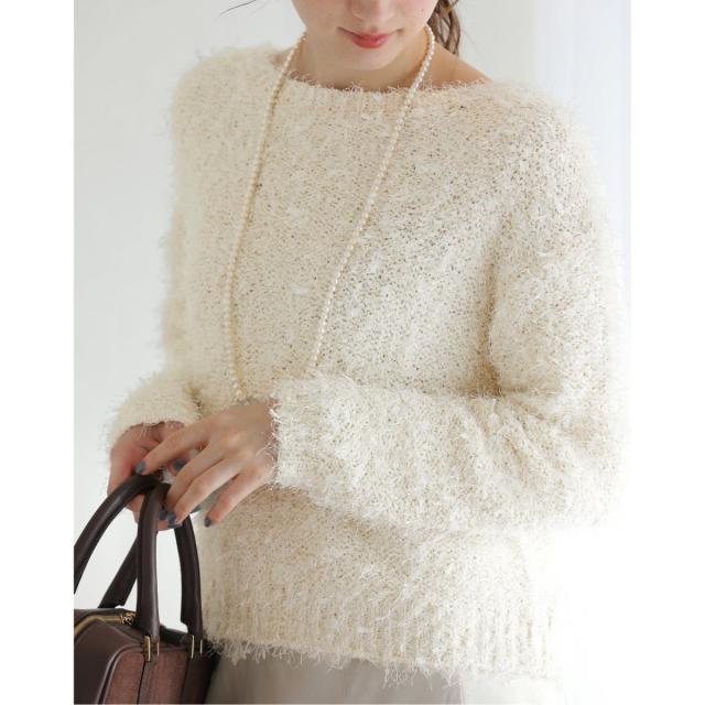 ラ トータリテ（La TOTALITE）/《予約》【洗える】ファンシーヤーンニットプルオーバー