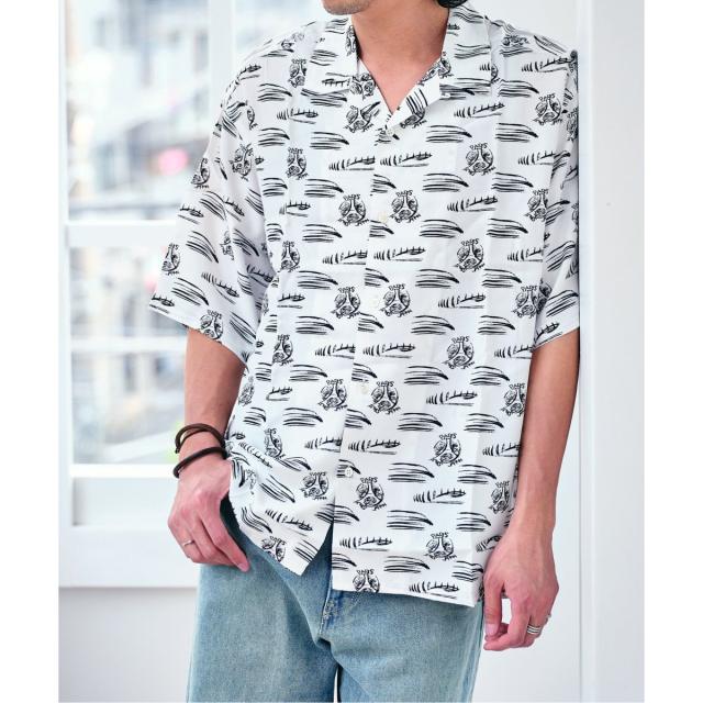 エディフィス（EDIFICE）/【隈 研吾 × Paris Saint−Germain】グラフィックプリント オープンカラーシャツ